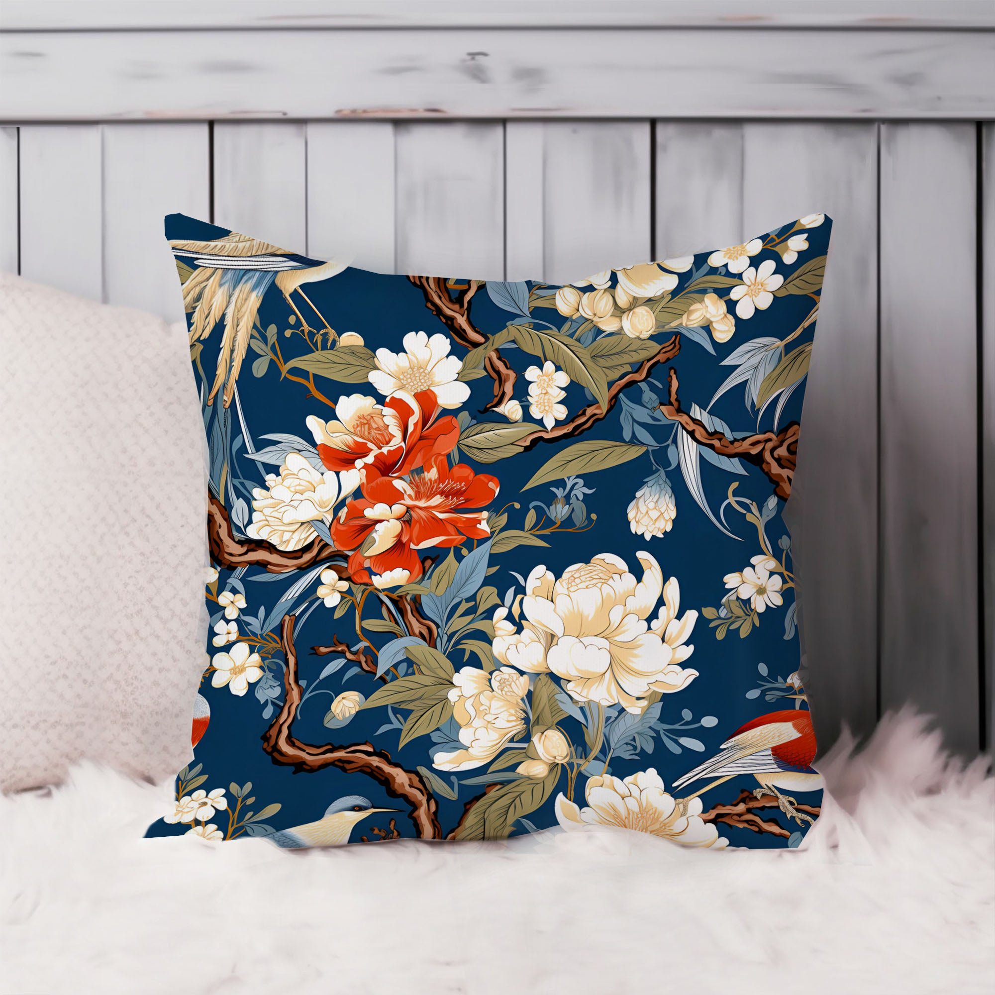 Ethan Taylor Floral Chinoiserie Asian Style Pattern III Asian Throw ...