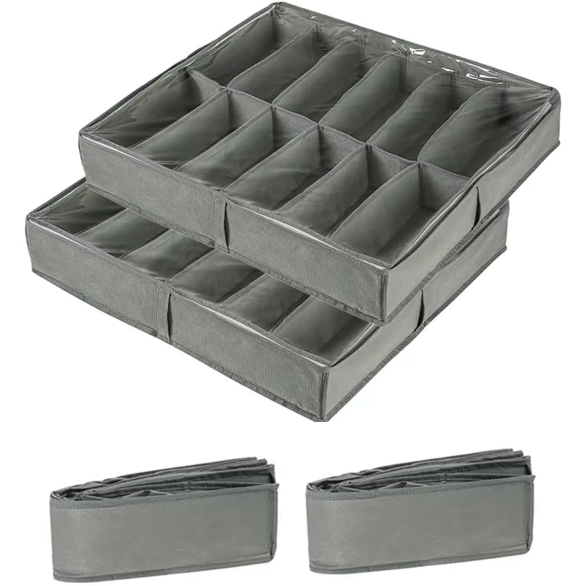 Metro Lane Under Bed Shoe Storage Organiser, Folding Under Bed Shoe Box ...