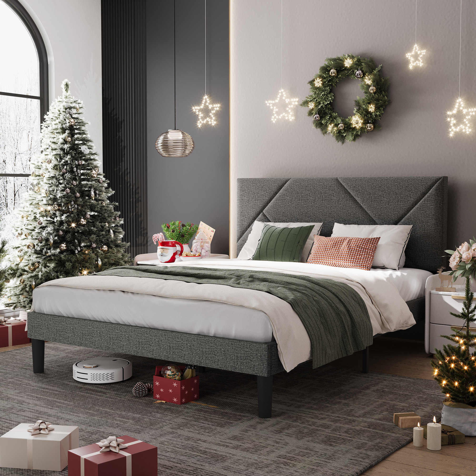 Wade Logan Charisha Upholstered Platform Bed - Wayfair Canada