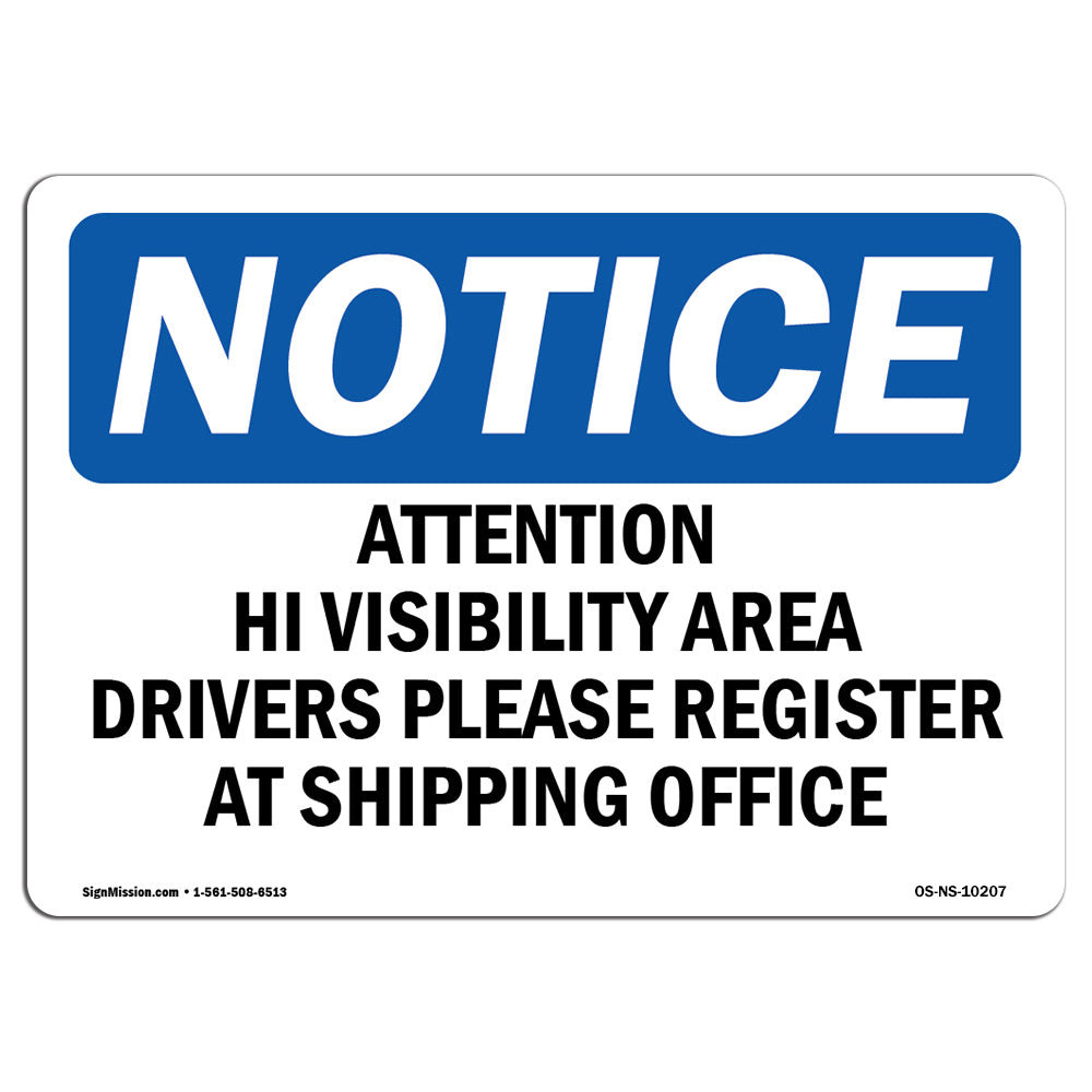 SignMission Attention Hi Visibility Area Drivers Please Sign | Wayfair