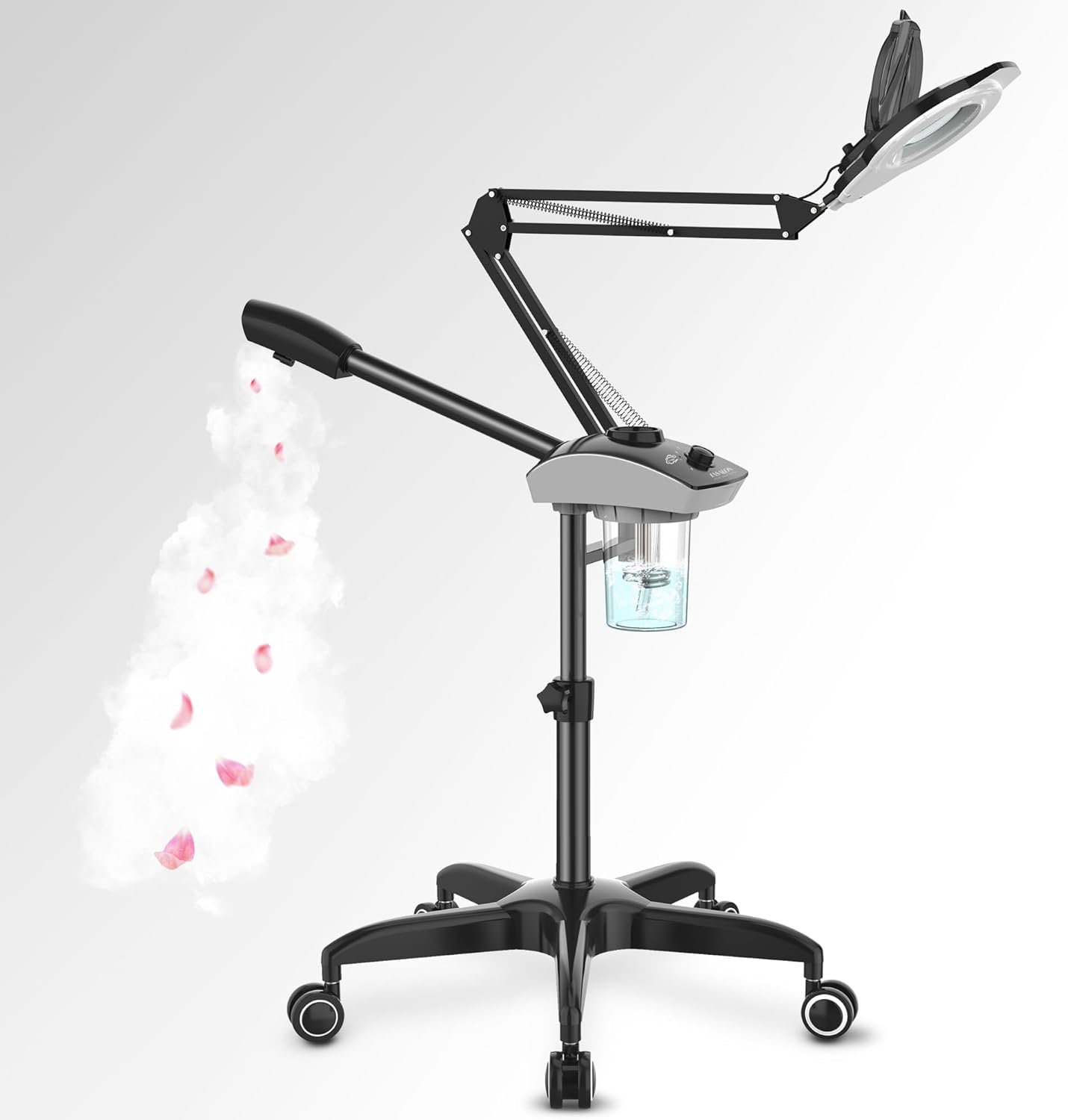 Hokku Designs 2-in-1 Freestanding Facial Steamer Makeup Organizer with ...