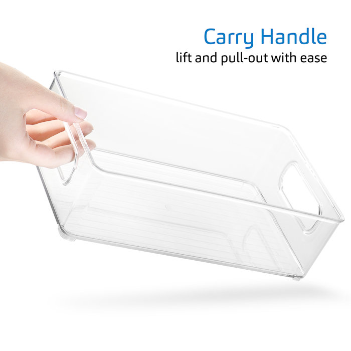 StorageBud Stackable Plastic with Handles Bathroom Storage Container ...