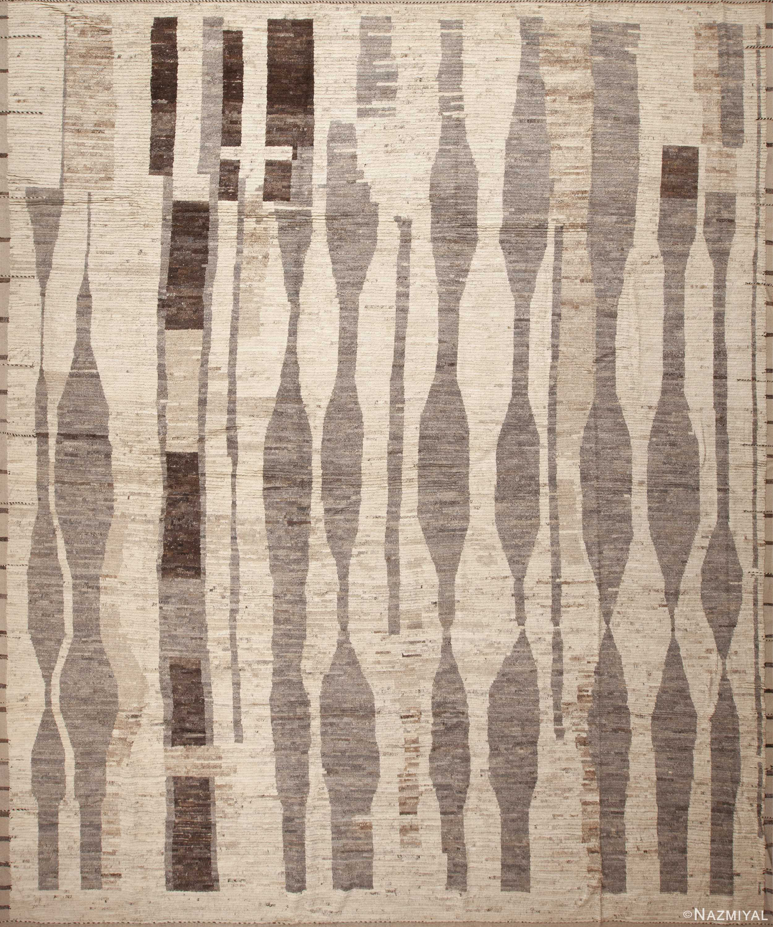 Nazmiyal Collection One-of-a-Kind Large Neutral Earthy Primitive Tribal ...