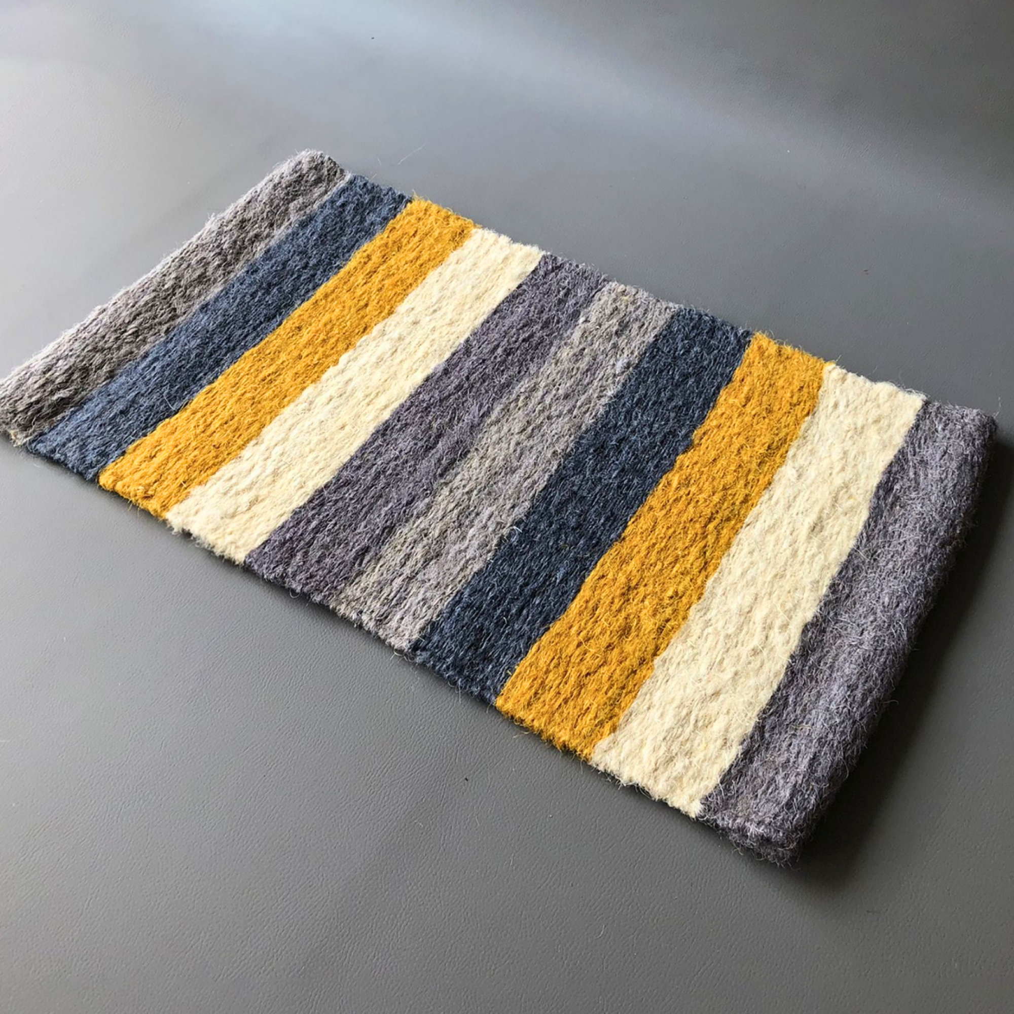 Latitude Run® Hordville Striped Handwoven Sisal Area Rug in YELLOW/GRAY ...
