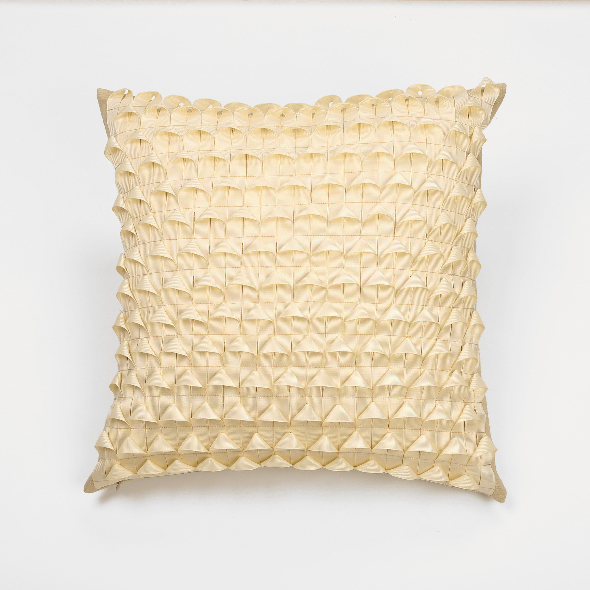 Cathayana Ribbon Piecing Throw Pillow Ribbon Piecing Pillow, Cream ...