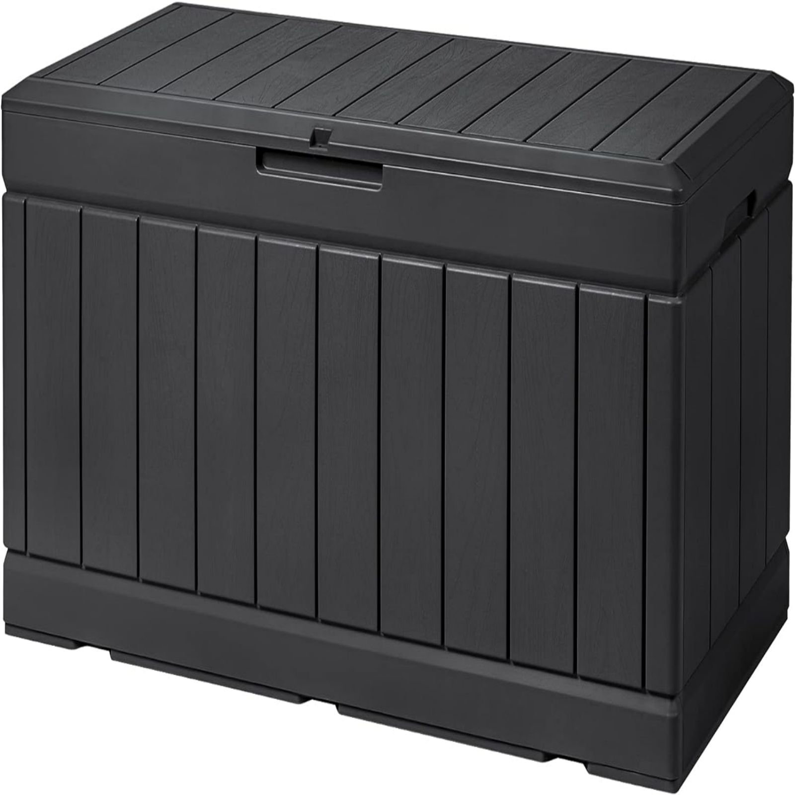 Anadea 85 Gallons Water Resistant Resin Lockable Deck Box with Lock ...