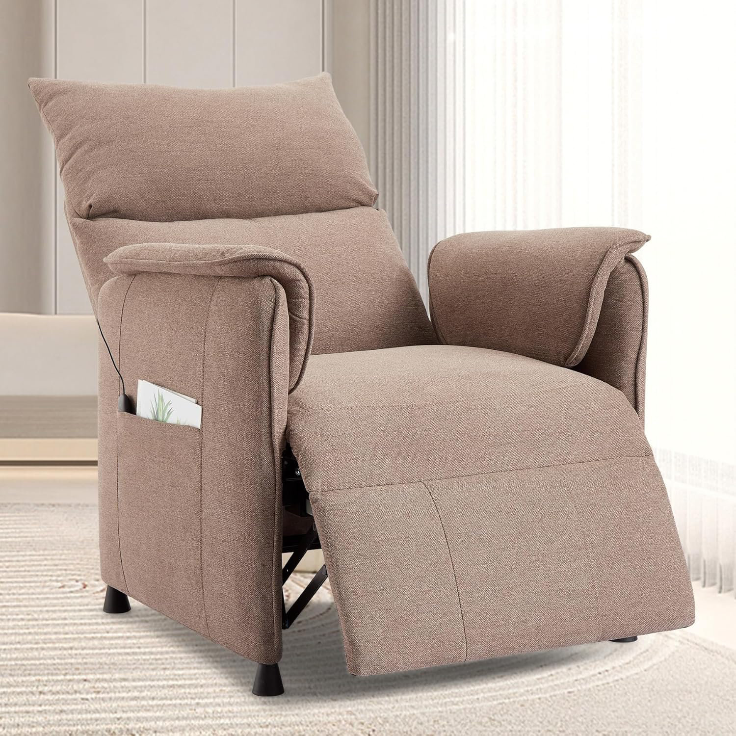 Ebern Designs Recliner Chair, Electric Adjustable PU Recliners Home ...