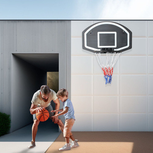 IUNNDS Wall-mounted Basketball Hoop, Folding Basketball Backboard and ...