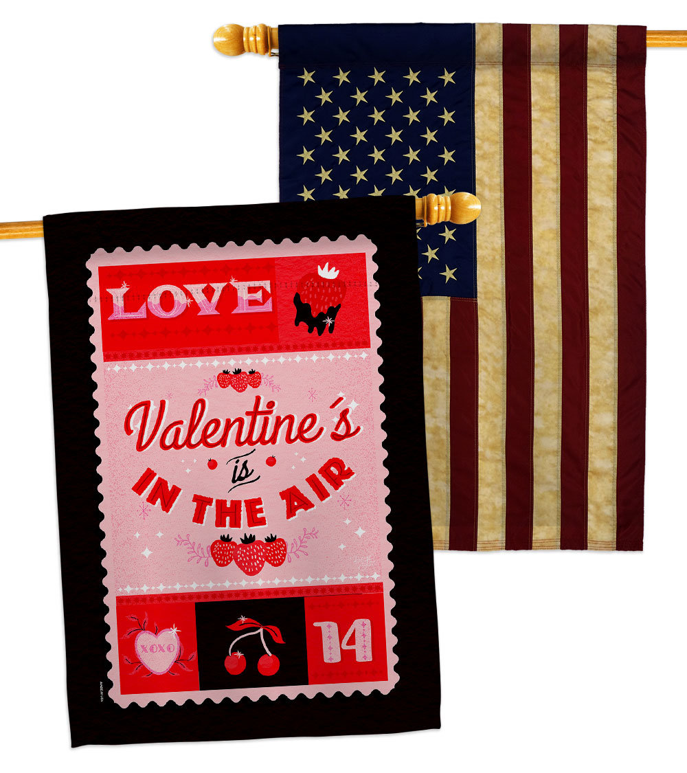 Breeze Decor Sending Love 2-Sided Polyester 40 x 28 in. House Flag ...