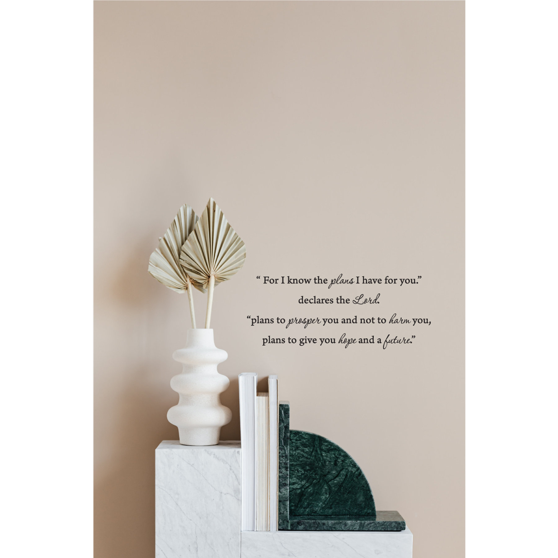 Trinx For I Know the Plans Jeremiah 29:11 Bible Verse Vinyl Wall Art ...