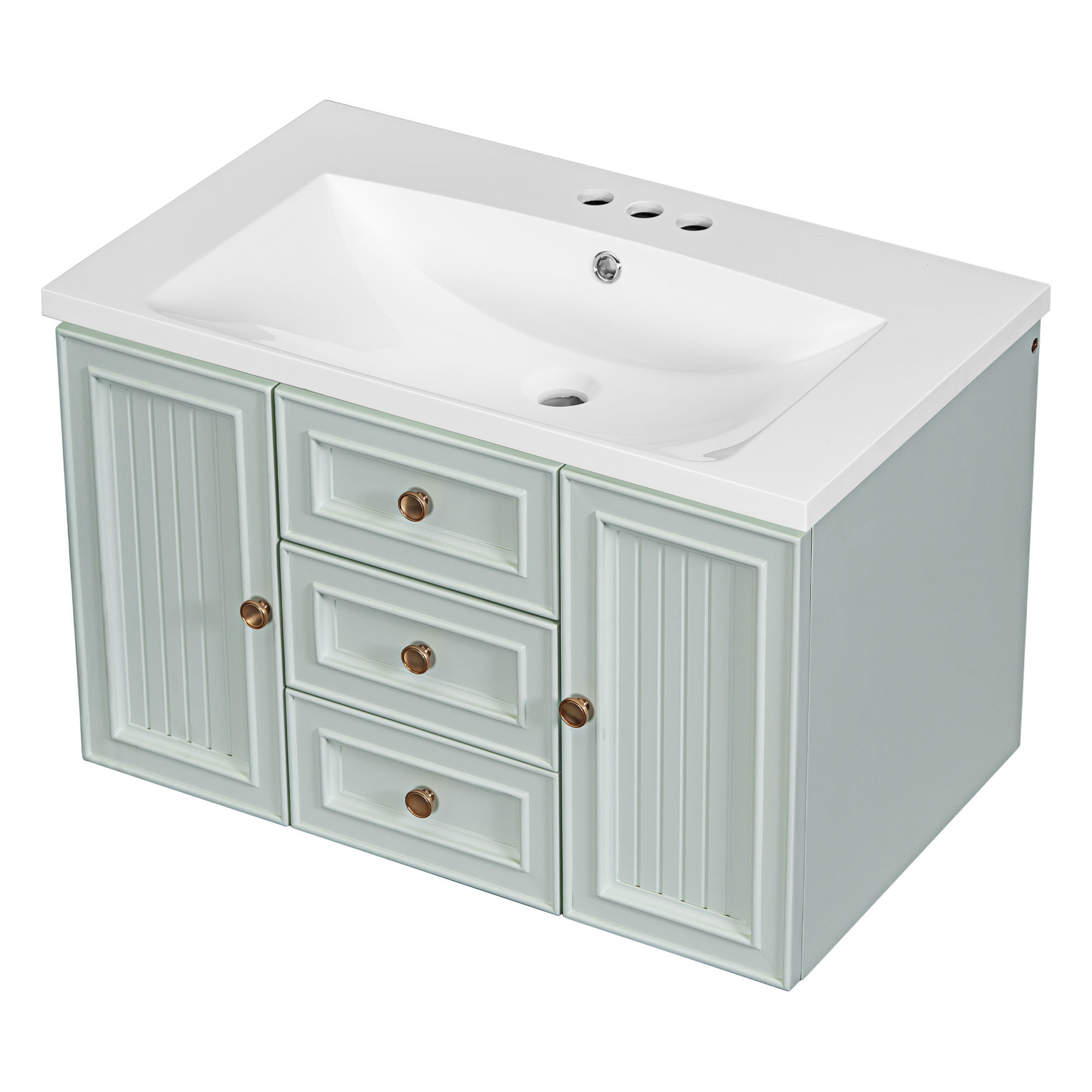 Winston Porter Moireach 30 Wall Mounted Single Bathroom Vanity With