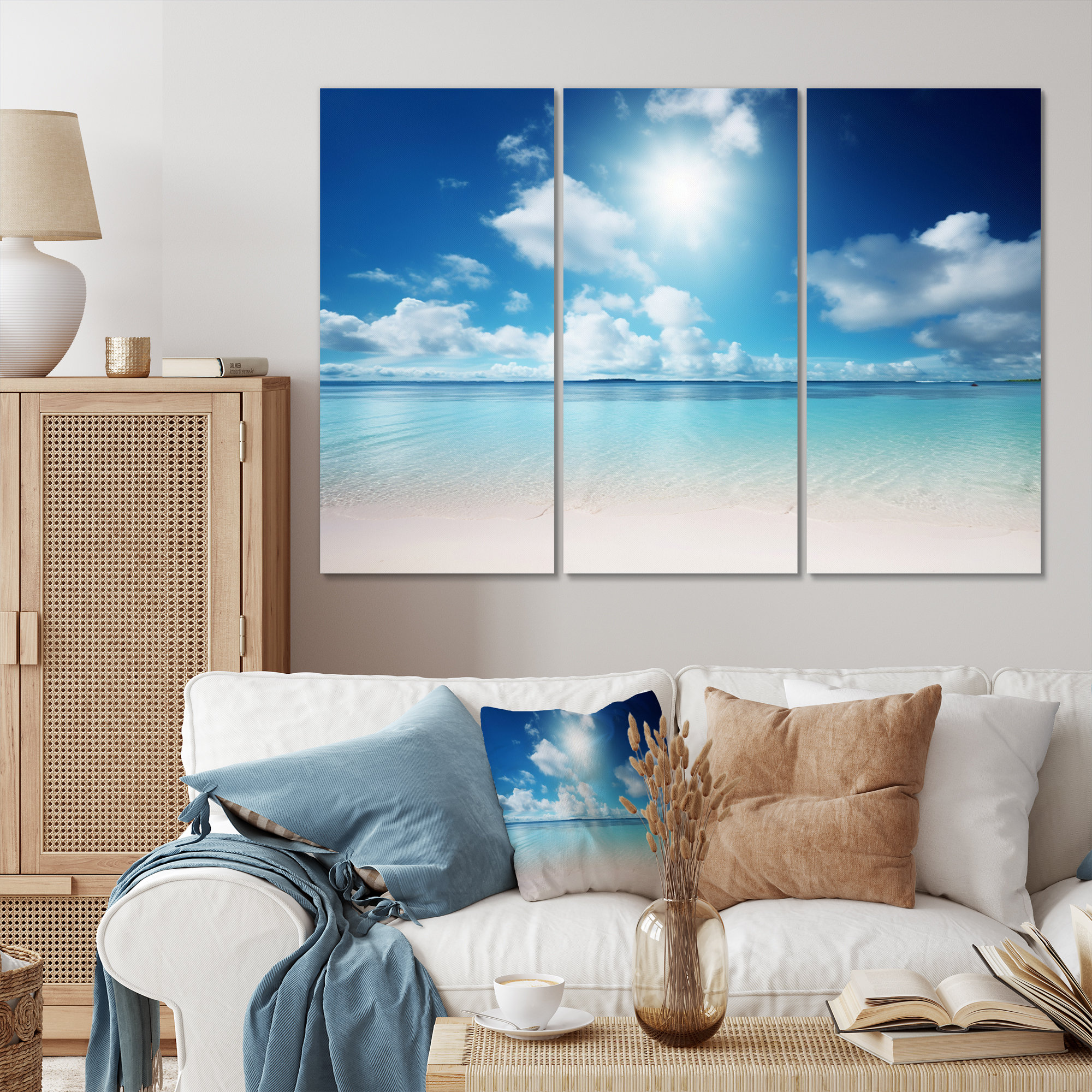 Highland Dunes Sand And Blue Caribbean Sea II - Beach & Ocean Metal ...
