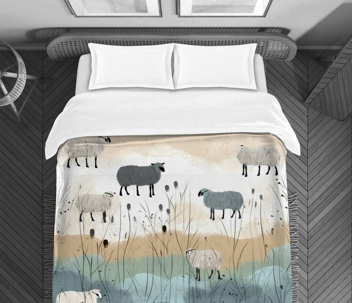 VisionDecor Farm Sheep Comforter | Wayfair