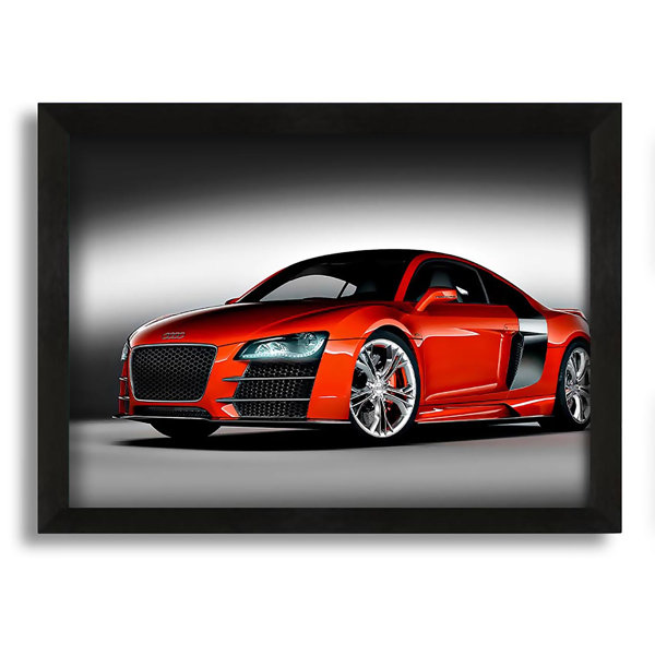 Latitude Run Audi A8 Orange - Single Picture Frame Print on Canvas ...
