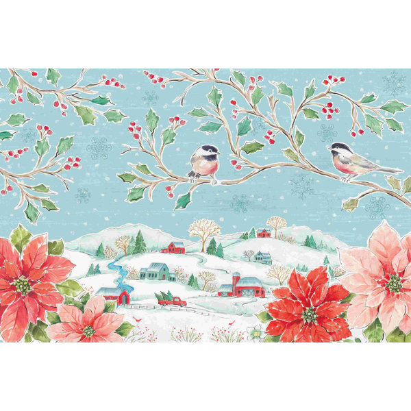 Winston Porter Country Poinsettias IV On Canvas by Daphne Brissonnet ...