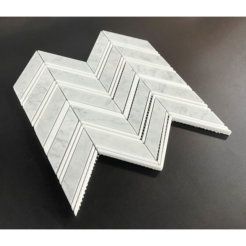 ES Stone Natural Stone Chevron Mosaic Wall & Floor Tile & Reviews | Wayfair