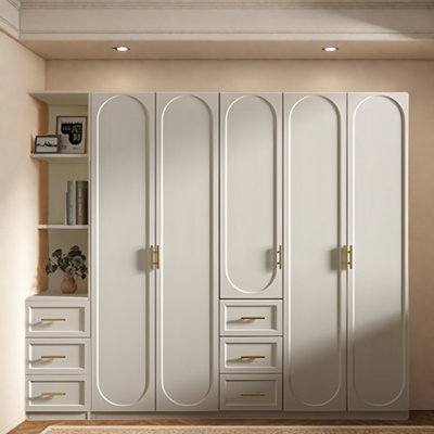 marlao Classic Solid Color Simple Push And Pull Wardrobe | Wayfair