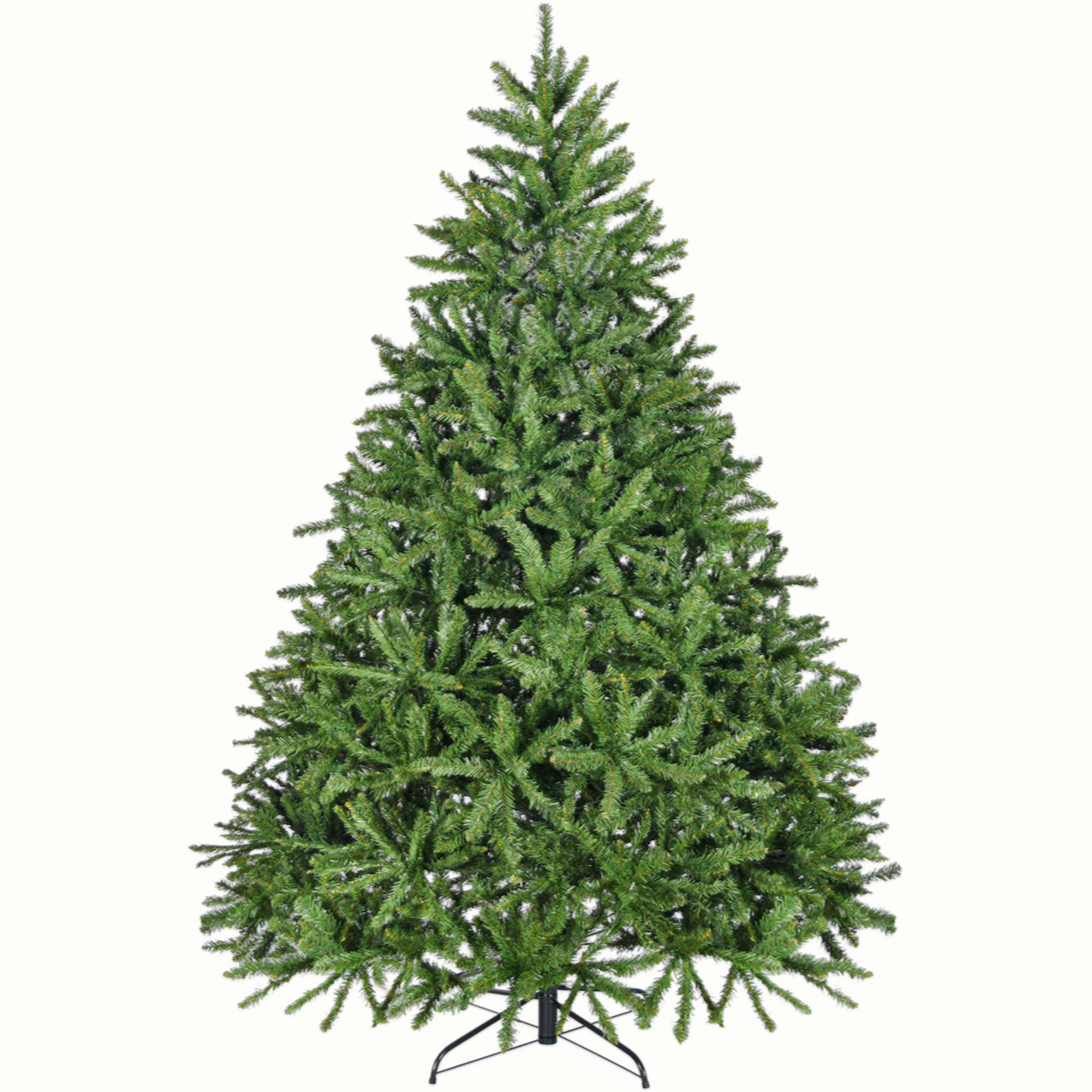 The Holiday Aisle® 7Ft Artificial Christmas Tree, Premium Unlit Hinged ...