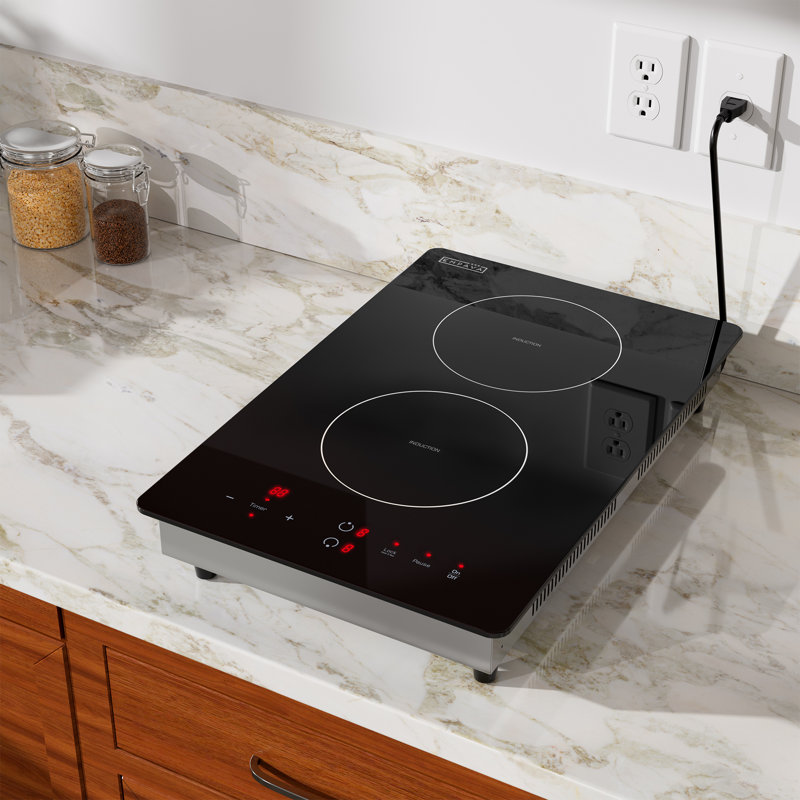 Empava 13 Inch Electric Induction Cooktop Smooth Surface with 2 Burners ...