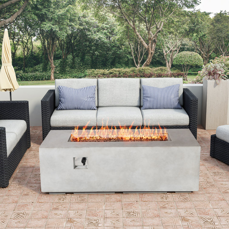 House On Tree 70" Concrete Large Fire Pit Table with Lid & Reviews ...