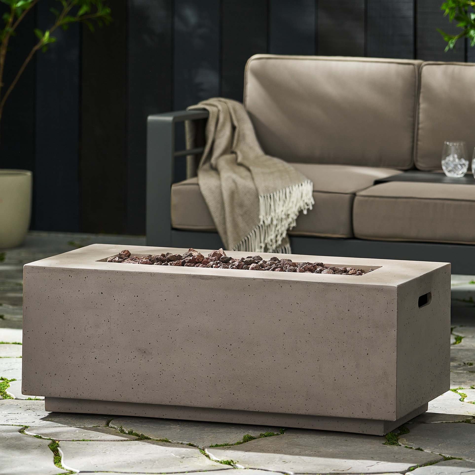 Latitude Run® Dark Grey Concrete Fireplace Igniter Heater, 40,000 ...