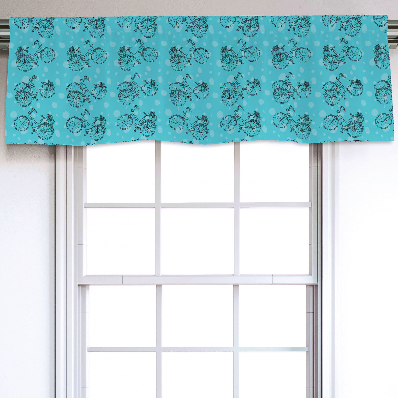 East Urban Home Bike 54" Window Valance | Wayfair