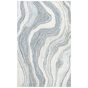Ivy Bronx Kring Hand Tufted New Zealand Wool Abstract Rug & Reviews ...