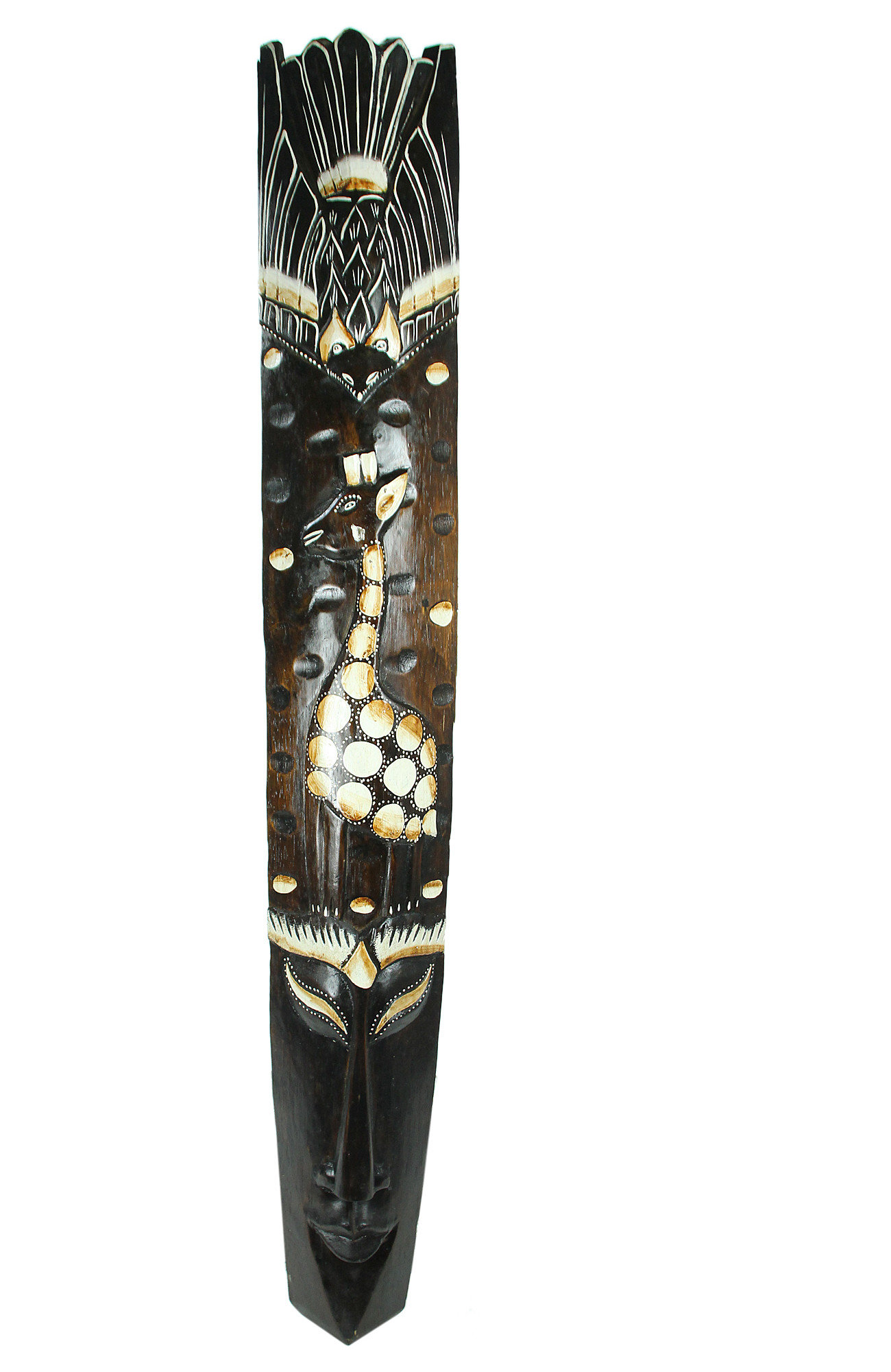 World Menagerie Waterton Deer Wooden Mask Statue | Wayfair