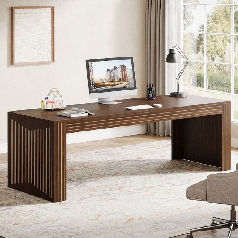 Millwood Pines 79 Inch Extra Long Desk, Two Person Desk Double Desk For ...