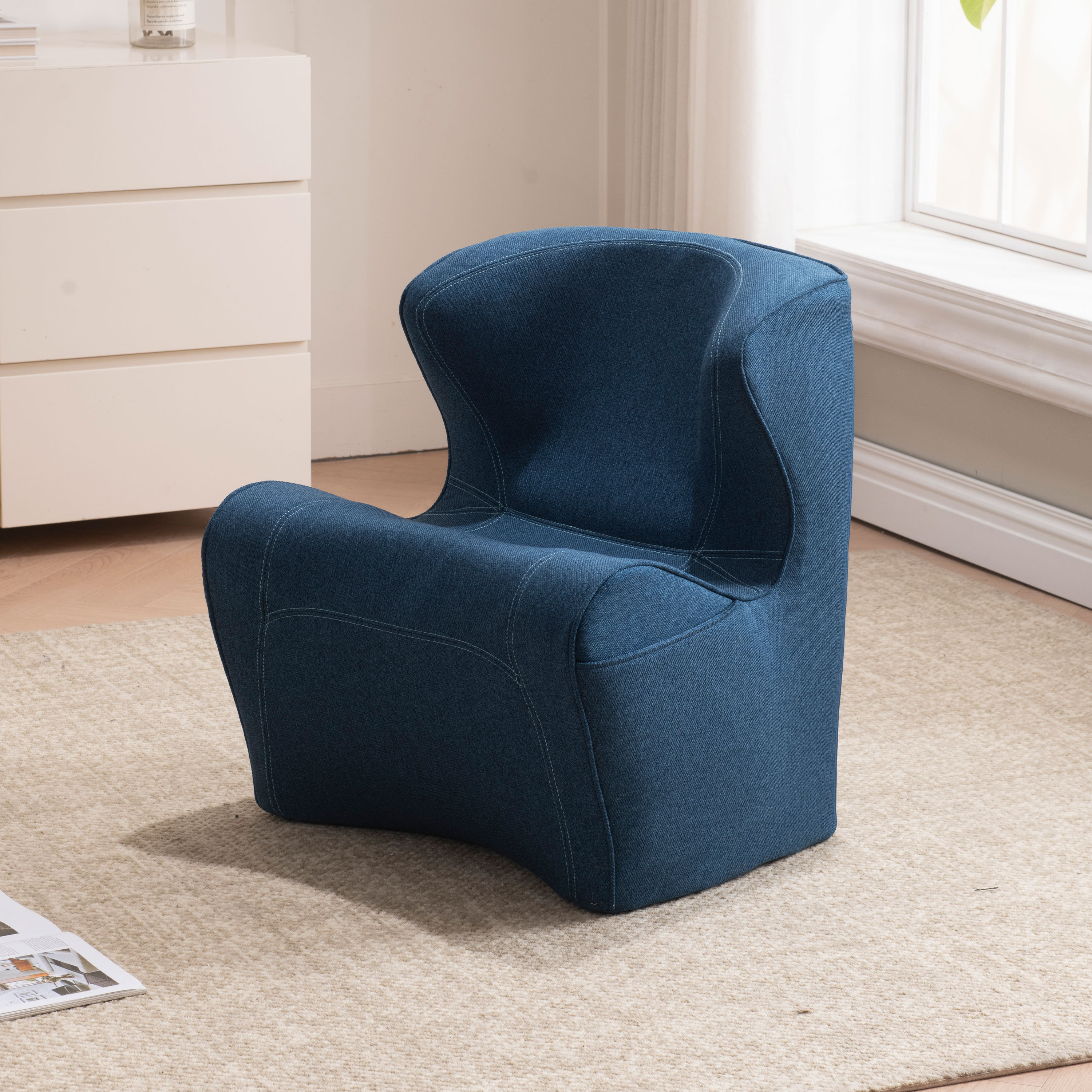 Wade Logan® Colwen Ergonomic Lumbar Support Sofa Chair - Royal Blue ...