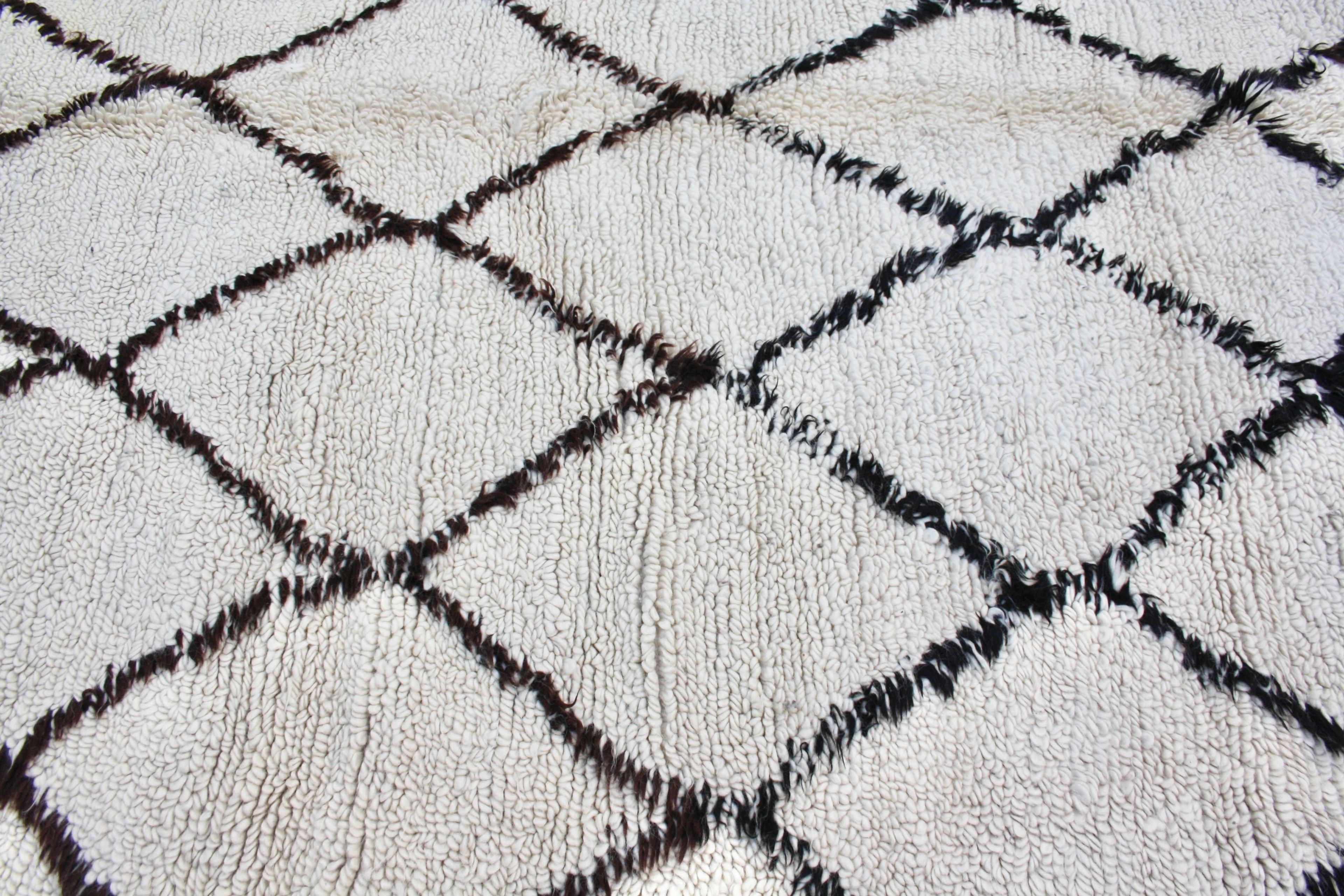 The Moroccan Room One-of-a-Kind 6'4" x 12'6" 1980s Area Rug in Ivory ...