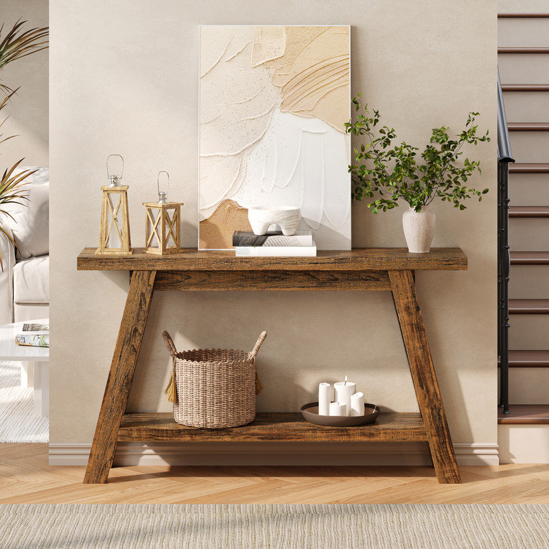 Millwood Pines 54" Farmhouse Wooden Console Table ,Narrow Entryway ...