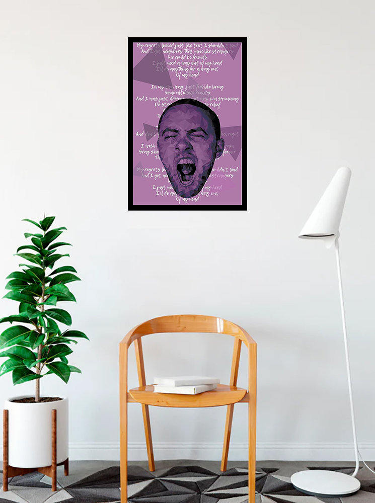 Buy Art For Less Mac Miller Purple Lyrics Framed On Poster Paper Print ...