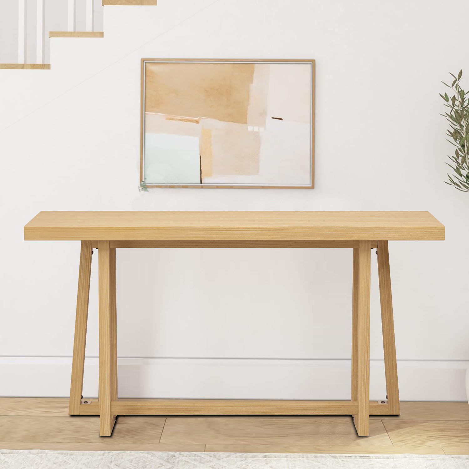 Latitude Run® Modern minimalist wooden triangular table suitable for ...