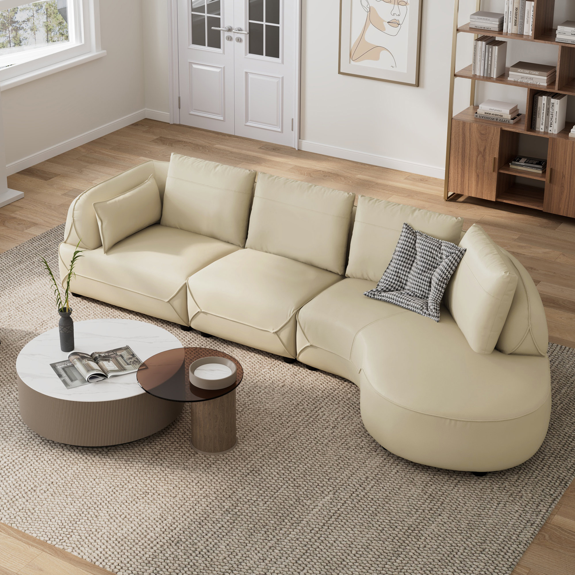 Eureka Ergonomic Leah, Curved Couch Sofa - Wayfair Canada