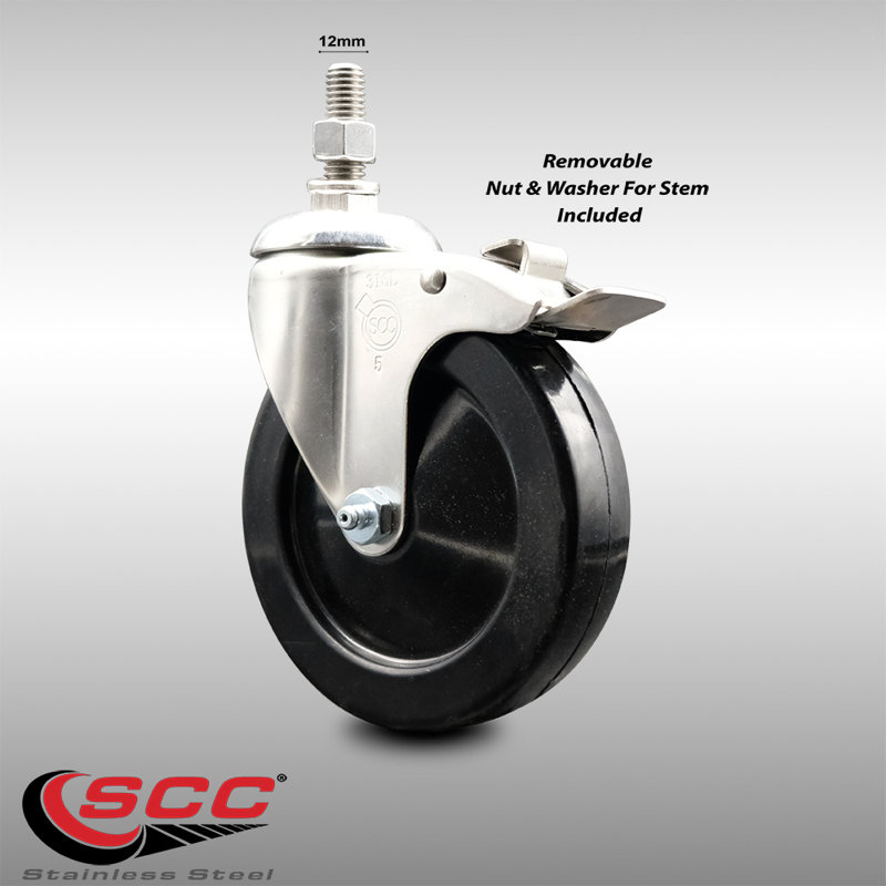 Service Caster Rubber Casters | Wayfair