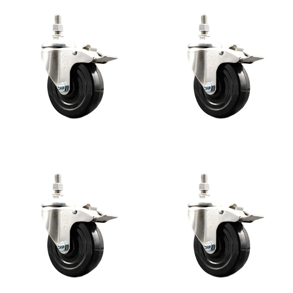 Service Caster Soft Rubber Casters | Wayfair