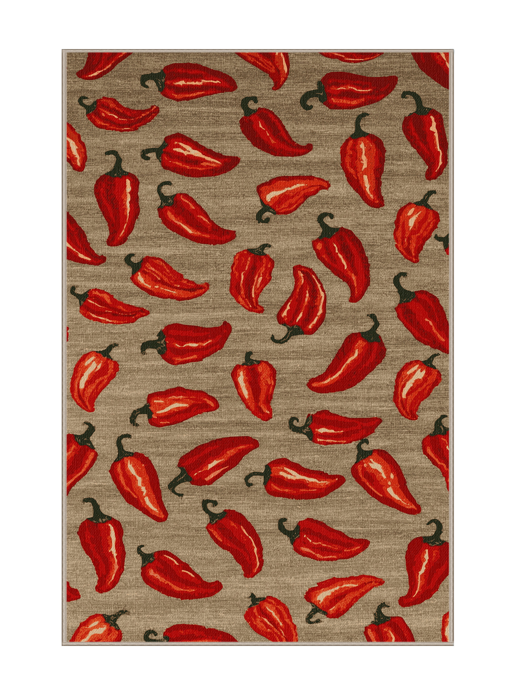 Hokku Designs Washable Hot Pepper Cayenne Vegetables Area Rug | Wayfair