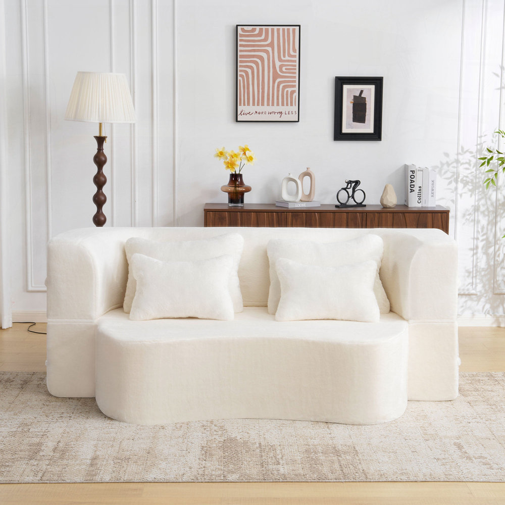 Ivy Bronx Versatile High-Density Compressed Foam Futon Sofa Bed for ...