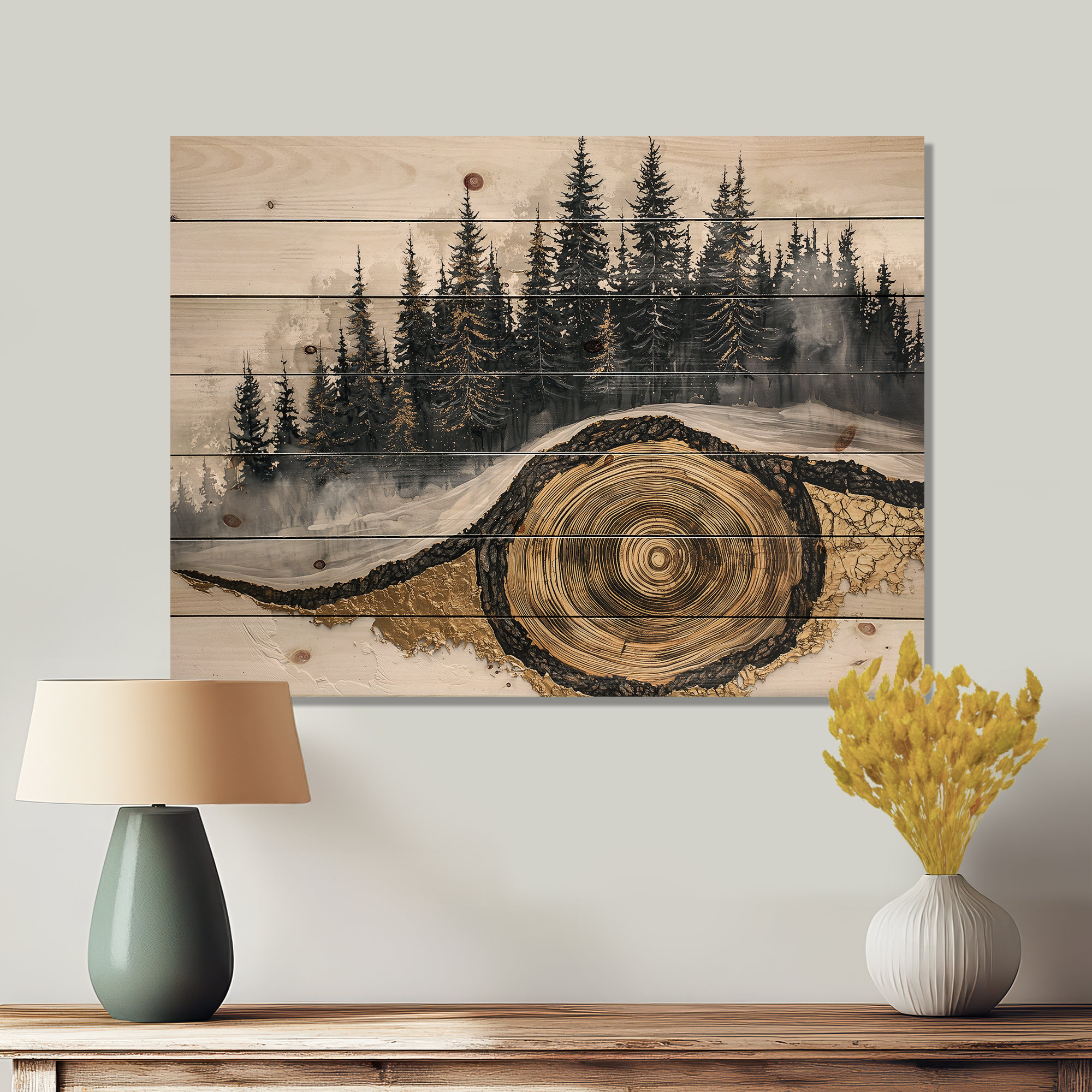 Ophelia & Co. Winter Forest Landscape In A Wood Slide - Forest Wood ...