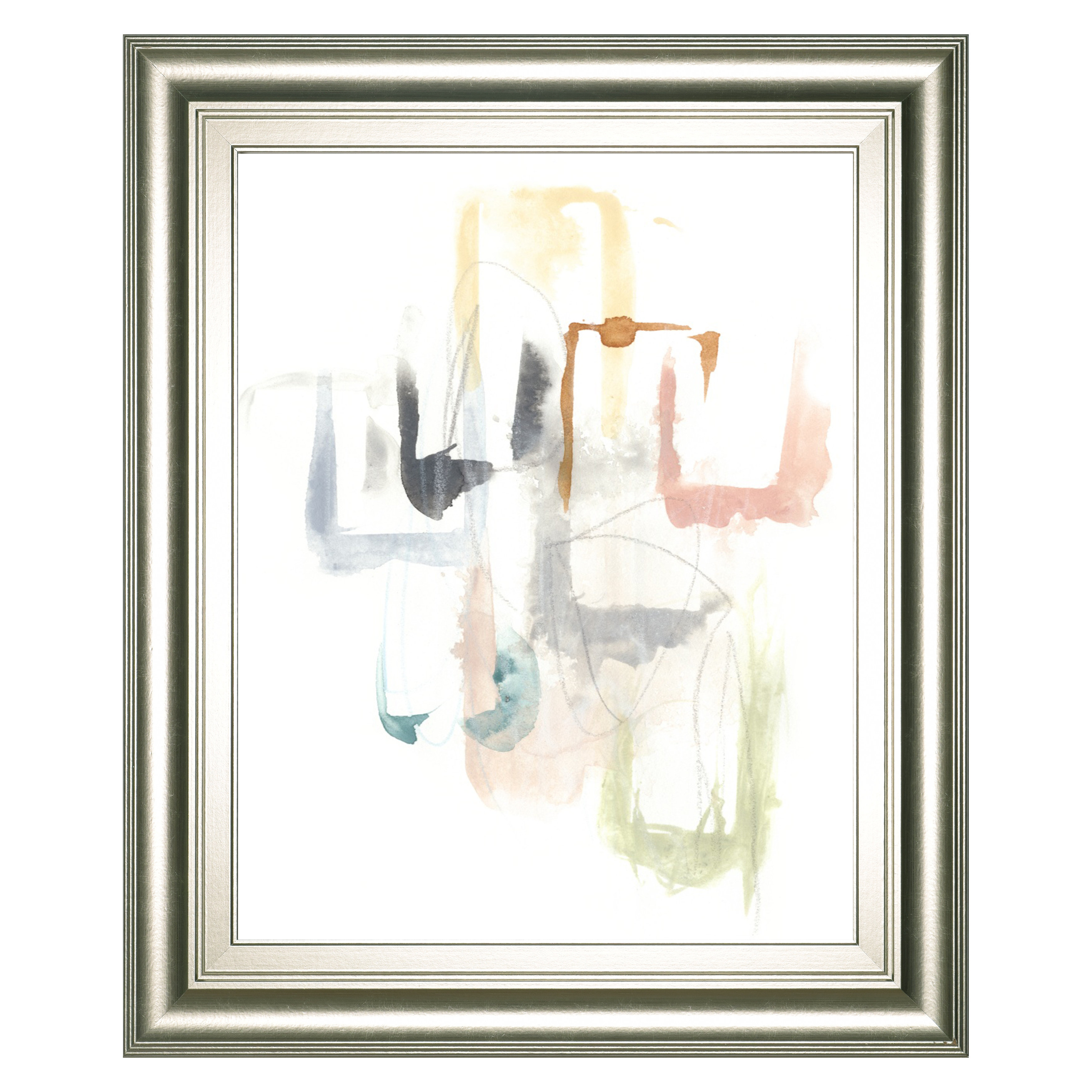 Winston Porter Pastel Windows Wall Art - 22" x 26" - Silver Frame | Wayfair