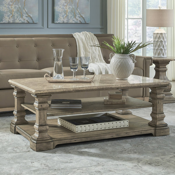 Pulaski Garrison Cove Stone-Top Coffee Table with Storage - Wayfair Canada