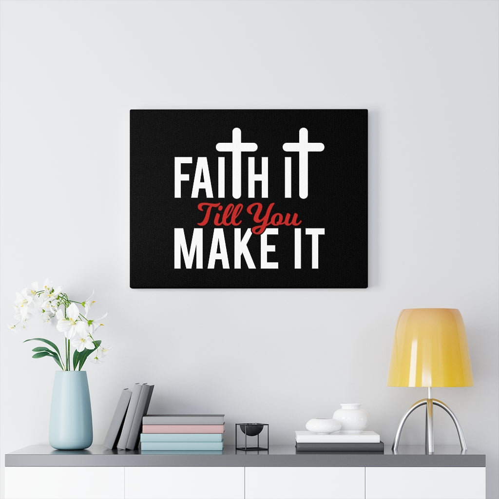 Trinx Faith It Till You Make It Red Christian Wall Art Bible Verse ...