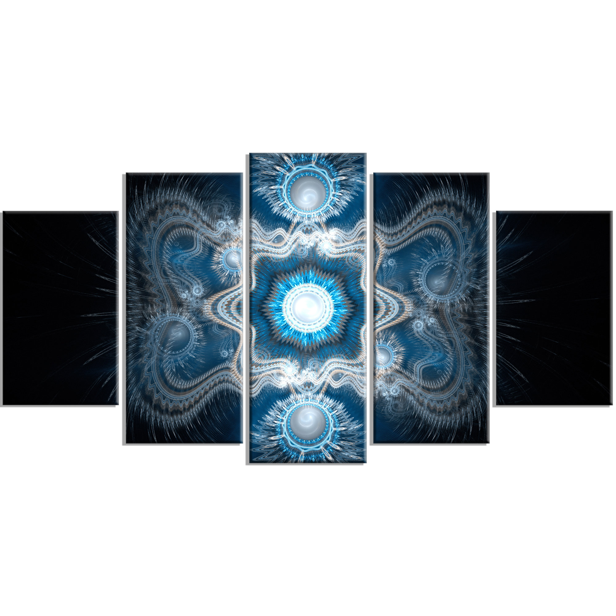 Design Art 'Cabalistic Clear Blue Texture' Graphic Art Print Multi ...