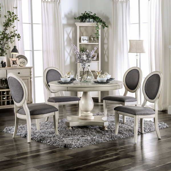 Laurel Foundry Modern Farmhouse Riggio Wood 5-Piece Dining Table Set ...