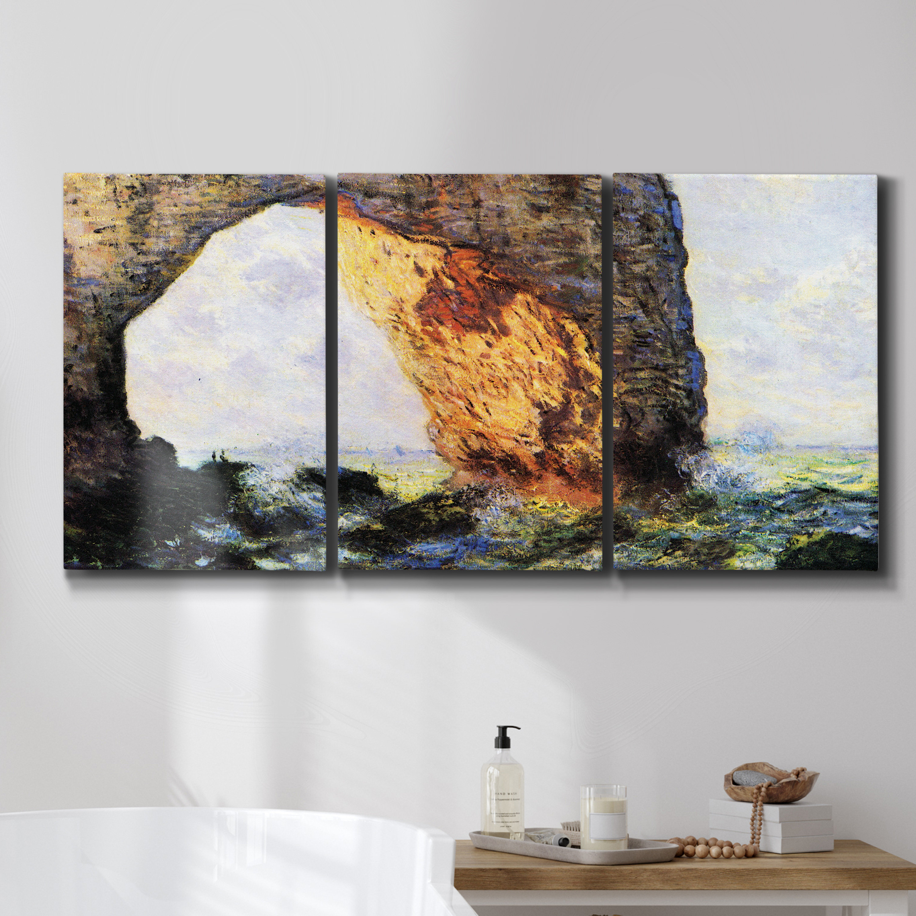 Wildon Home® Subtle Beach - 3 Piece Wrapped Canvas Print | Wayfair