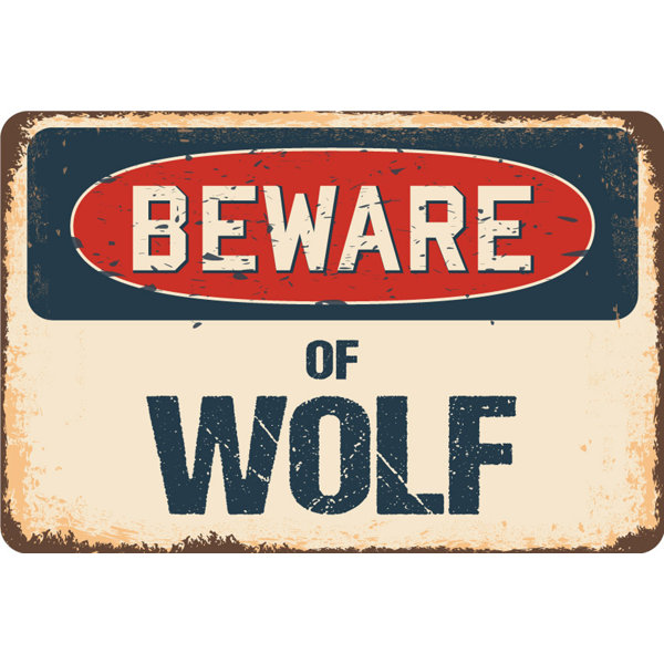 SignMission Beware of Wolf Sign | Wayfair