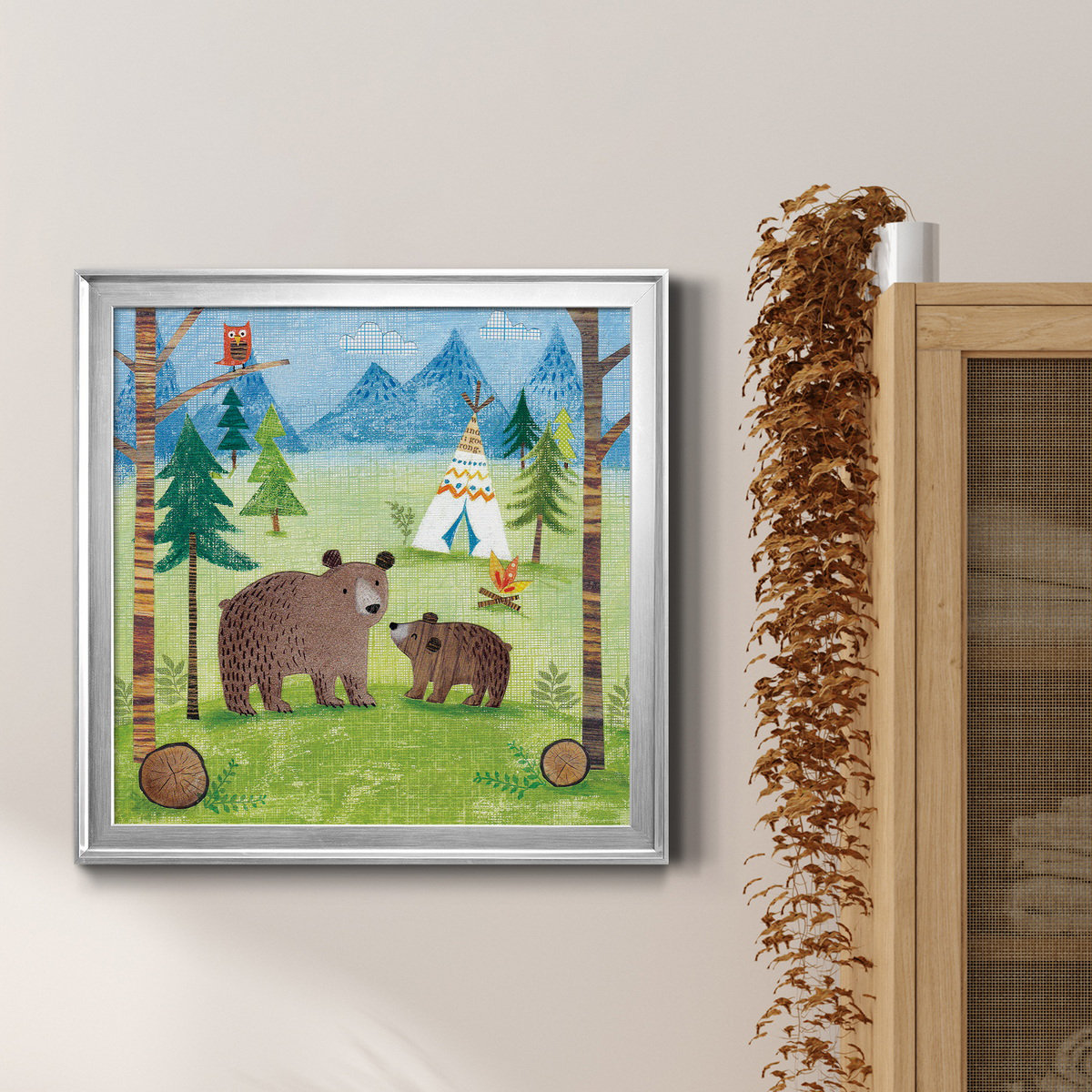 Redwood Rover Woodland Family Bears - Picture Frame Print on Canvas ...