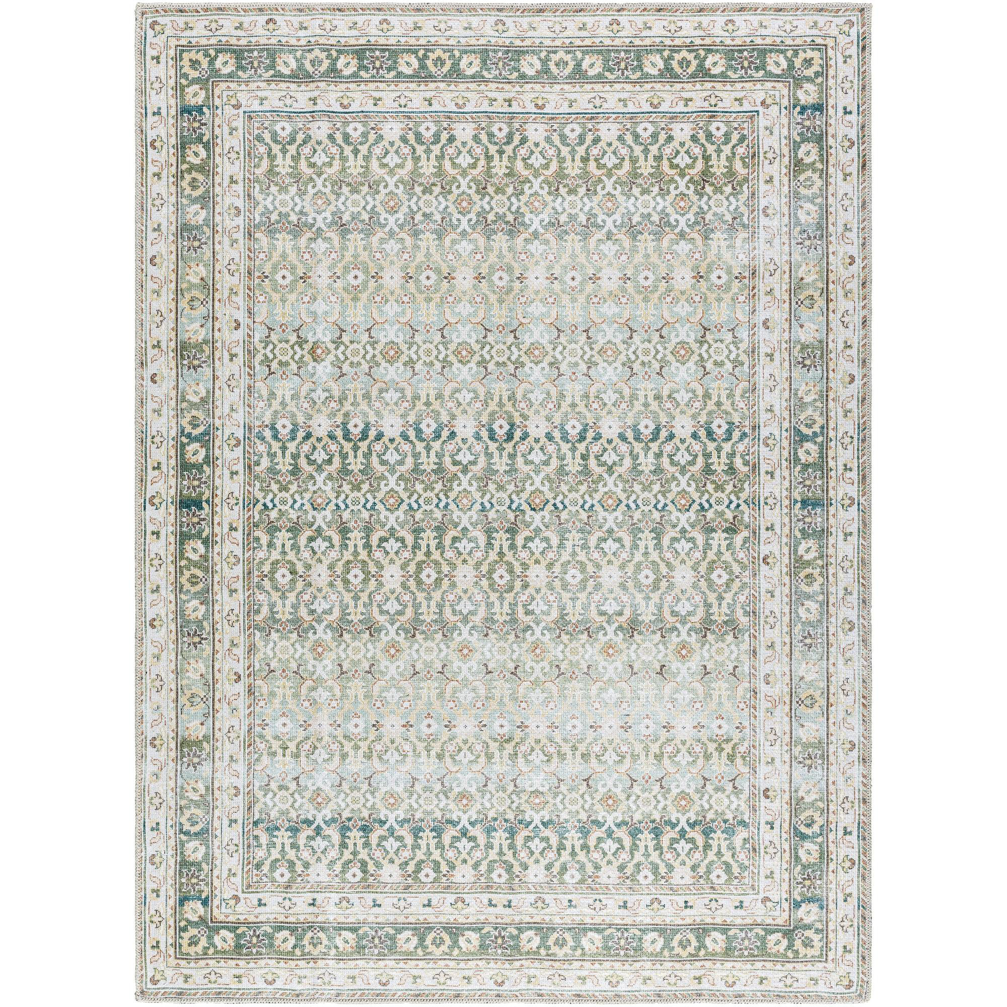 Our PNW Home x Livabliss Machine Washable Oriental Boho Olive Area Rug ...