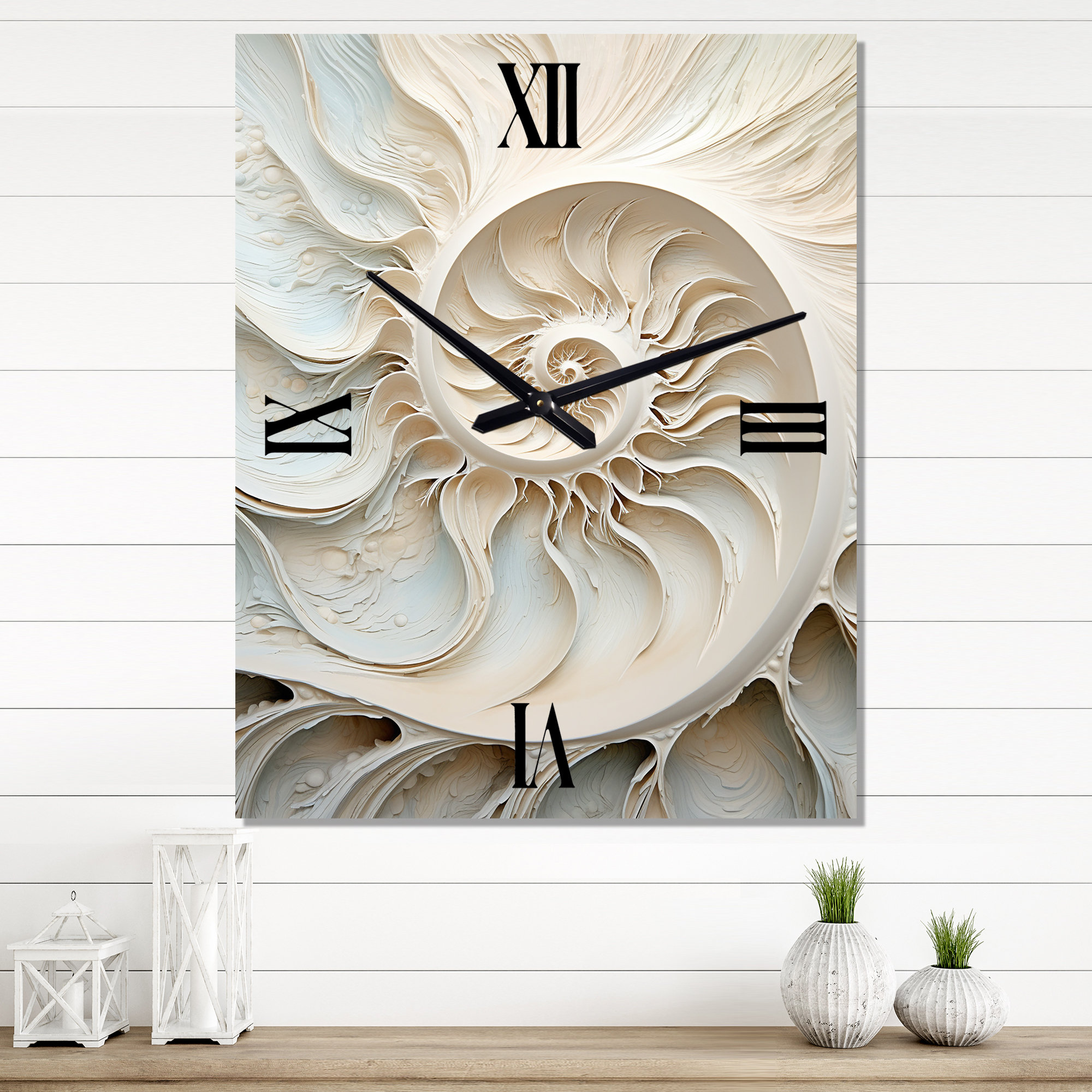 East Urban Home Infinity Sea Sheel Spiral - Nautilus Wall Clock | Wayfair